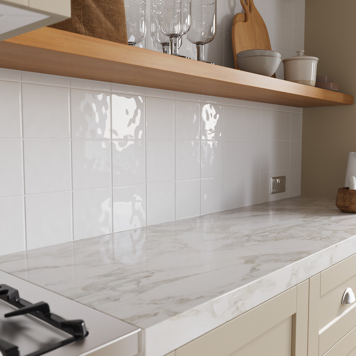 White Bathroom Tiles For Walls and Floors