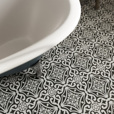 Chartwell Black Pattern Tiles 33x33cm | Tile Warehouse