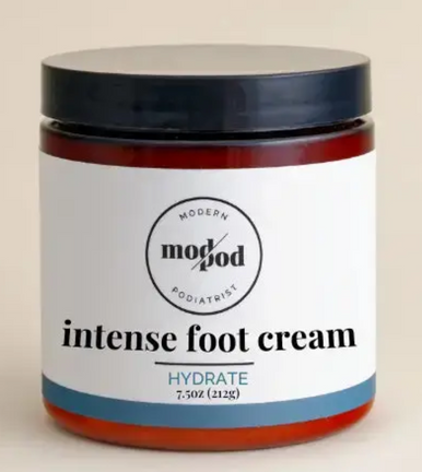 Modern Podiatrist Hydrate intense foot repair cream.