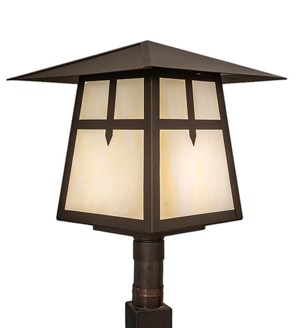 Meyda 20" Square Stillwater Cross Mission Post Mount in Outdoor Post ...