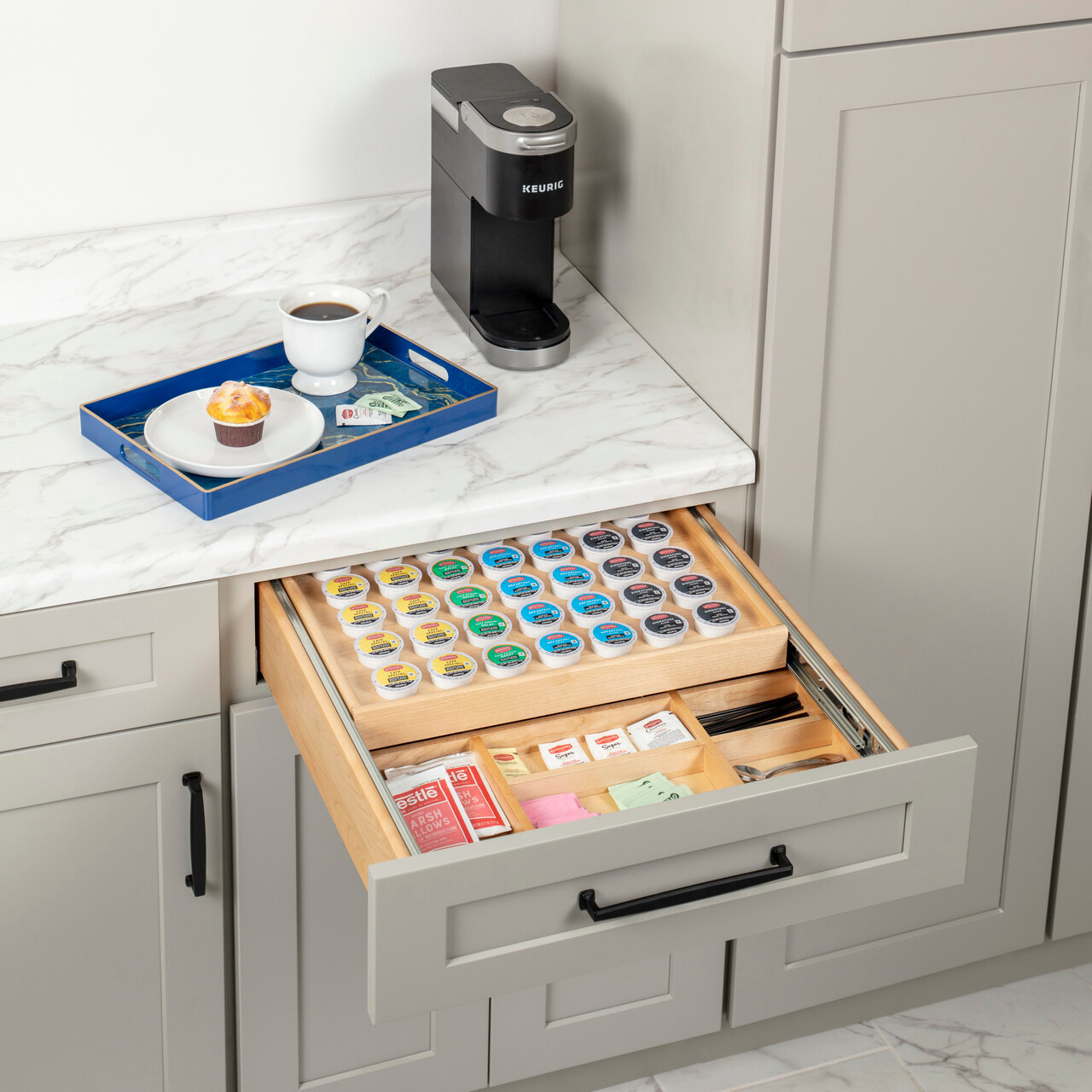 Hardware Resources 21" Double Coffee Drawer in Drawer Organizers at ...