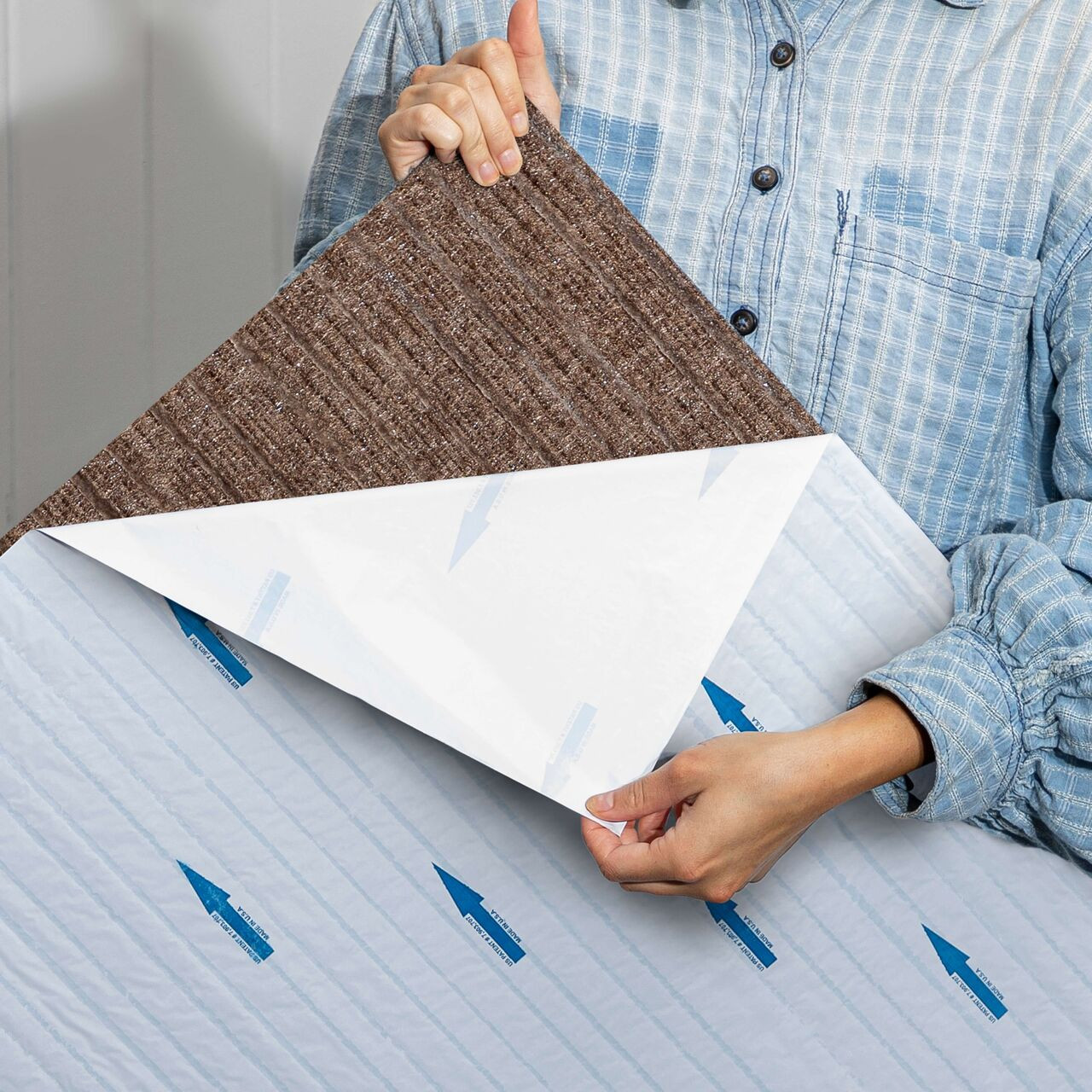 Mohawk Home Needlepunch Carpet Tile Café Brown Machine Made Polyester ...