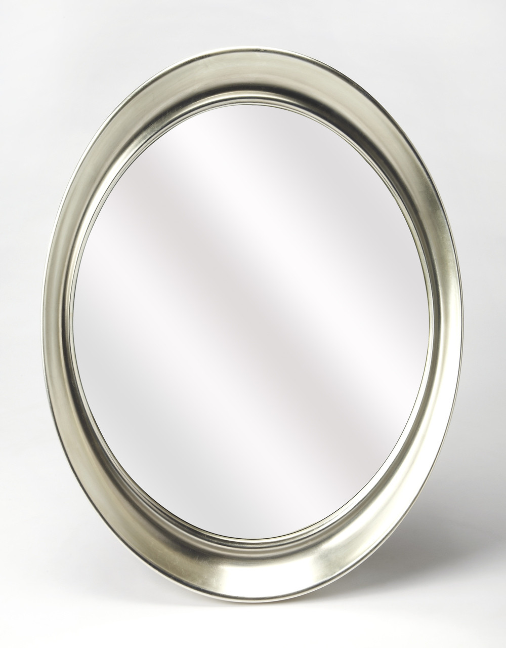 Butler Specialty Butler Brancato Silver Wall Mirror Oval Mirrors | StudioLX