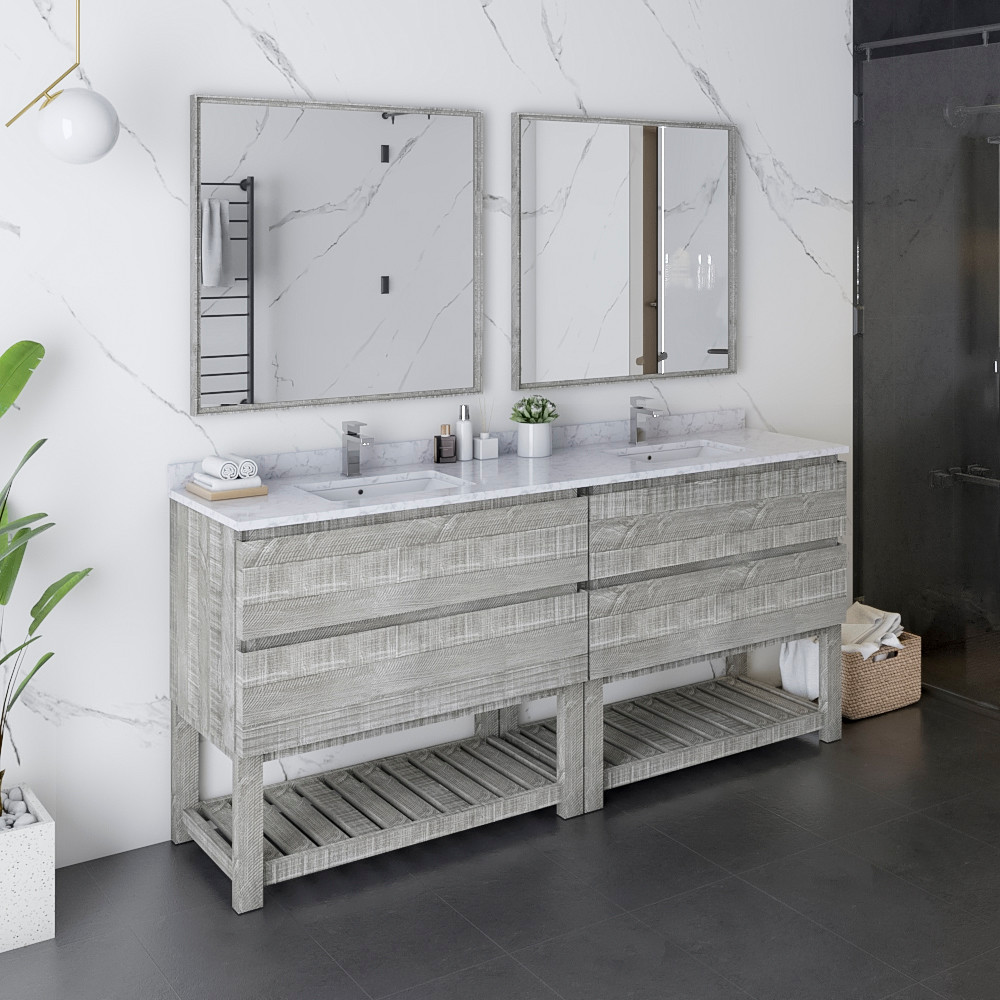 Fresca Formosa 72" Floor Standing Open Bottom Double Sink Modern ...