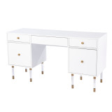 Southern Enterprises Helston White Writing Desk in Home Office Desks at ...