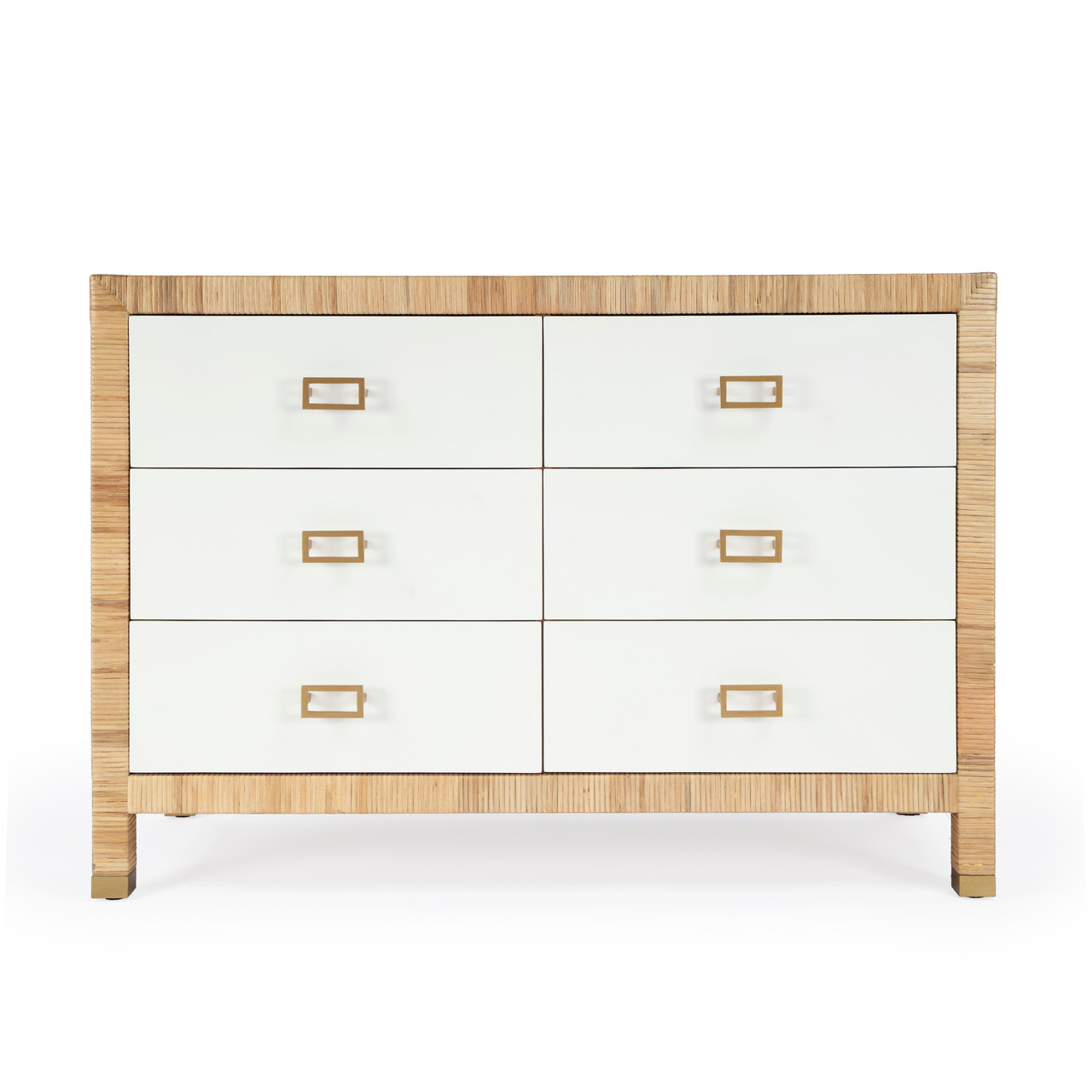 Butler Specialty Corfu 6 Drawer Natural Raffia Double Dresser Dressers ...