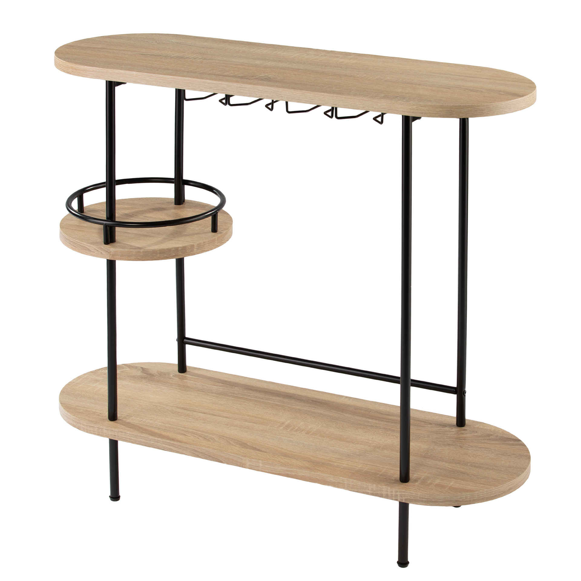 Southern Enterprises Dagney Wine/bar Table W/ Glassware Storage ...