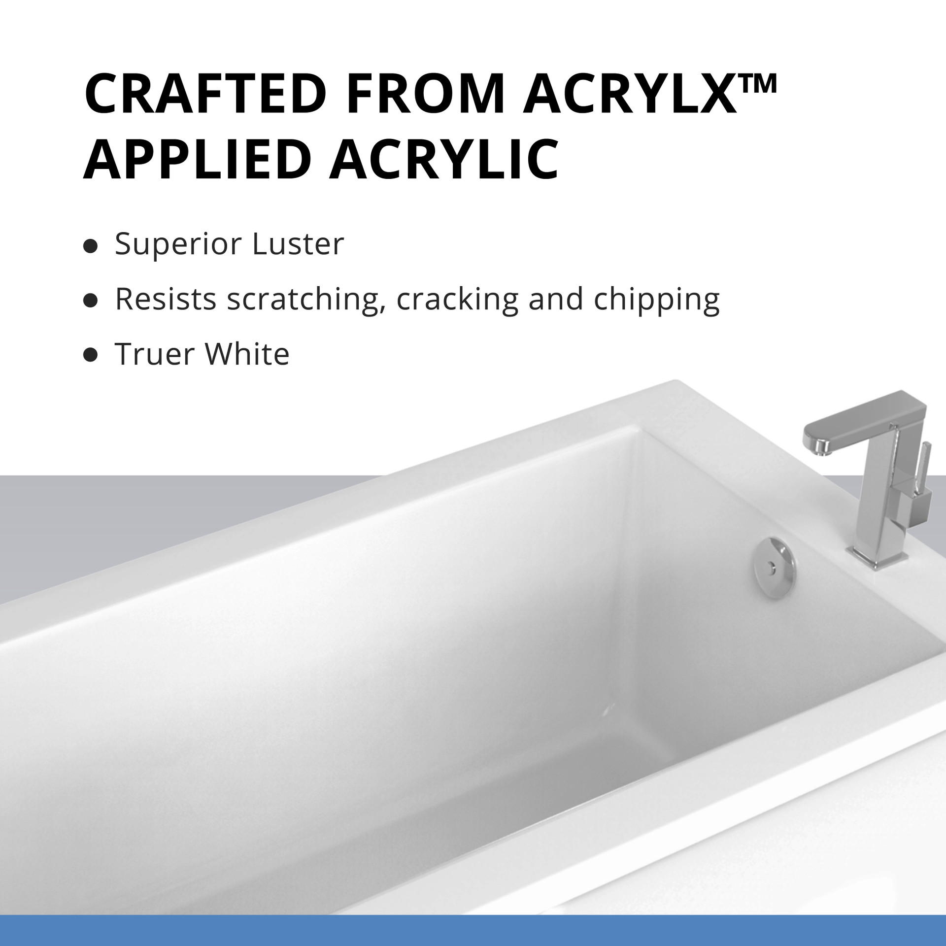 Dreamline Levantine 60 In. L X 23 In. H White Acrylic Freestanding ...