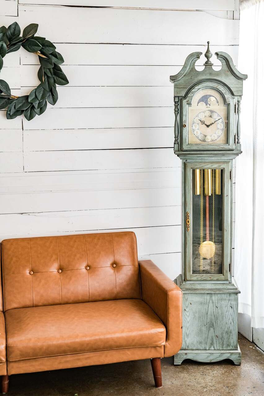 Hermle Alexandria Floor Clock - Light Blue in Floor Clocks at StudioLX