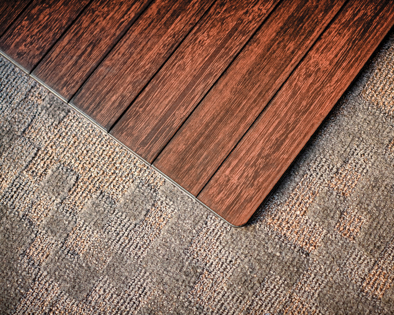 Anji Mountain AMB24055 Hand-crafted Bamboo Office Chair Mats - 72" X 48 ...