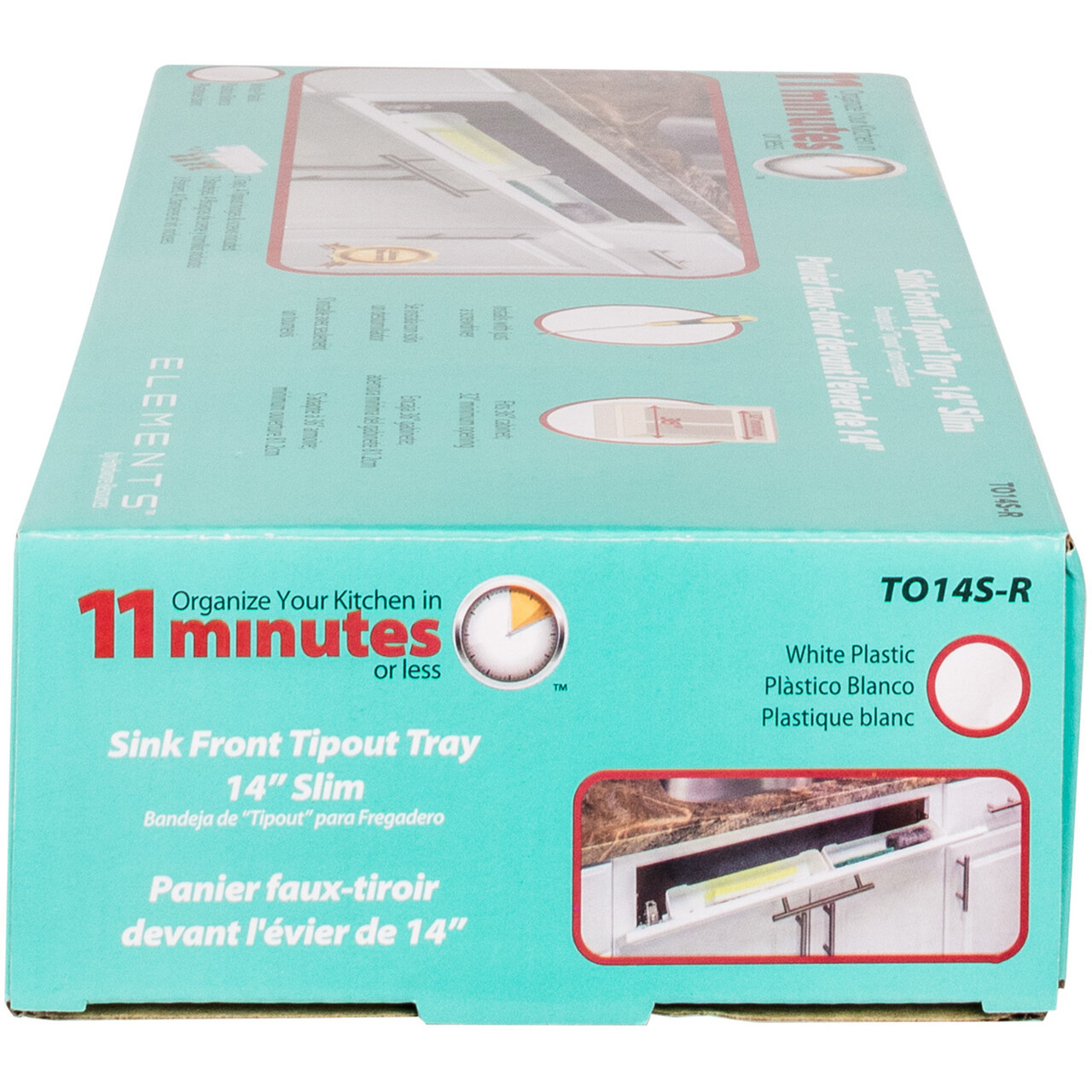 Hardware Resources 14-13/16" Slim Depth Plastic Tip-out Tray Kit For ...