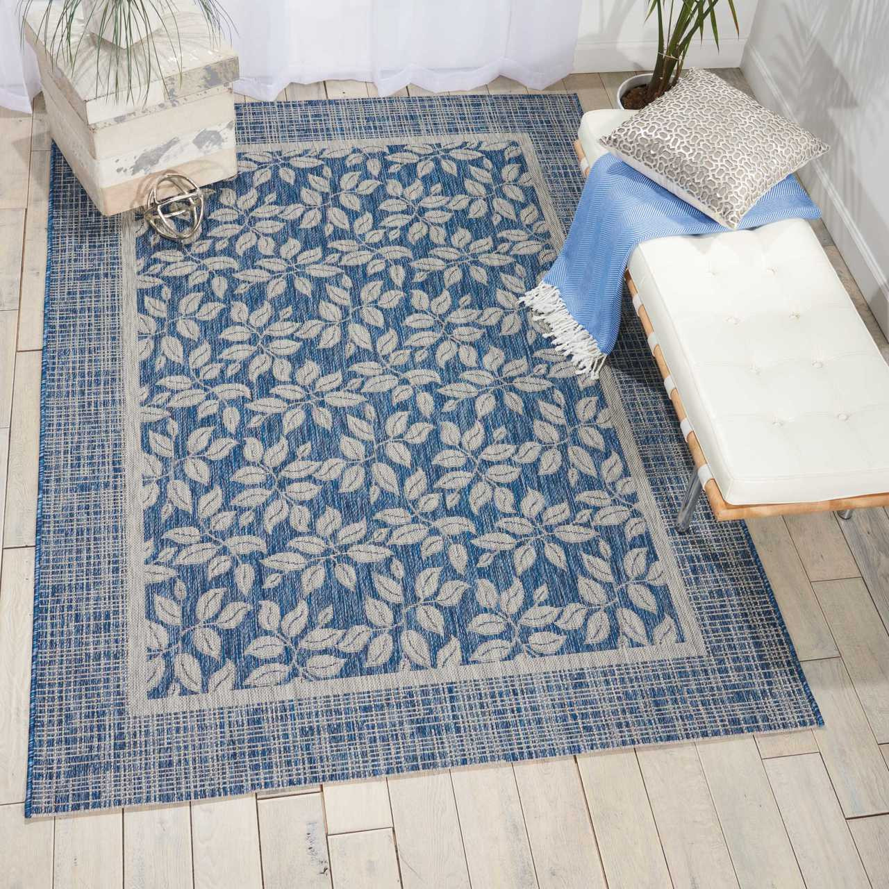 Nourison Garden Party Denim Indoor/outdoor Area Rug Rugs - Area Rugs at ...