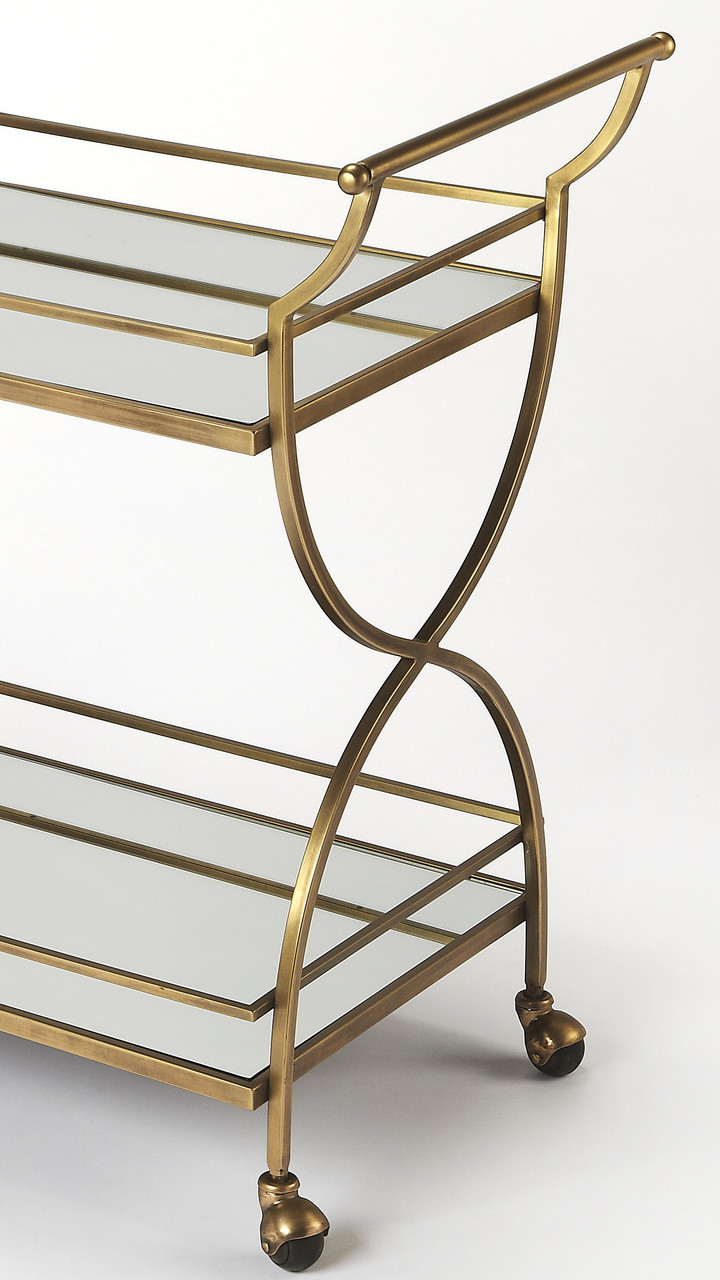 Butler Specialty Butler Graci Antique Gold Bar Cart Kitchen Islands ...