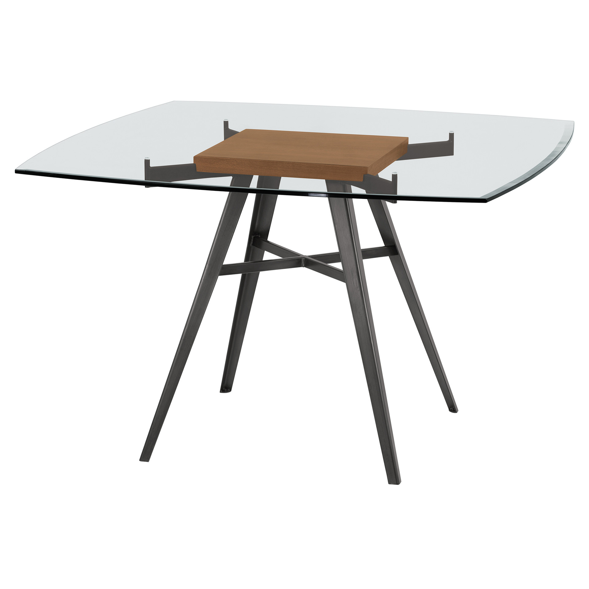 Armen Living Ojai Contemporary Dining Table In Mineral Finish With ...