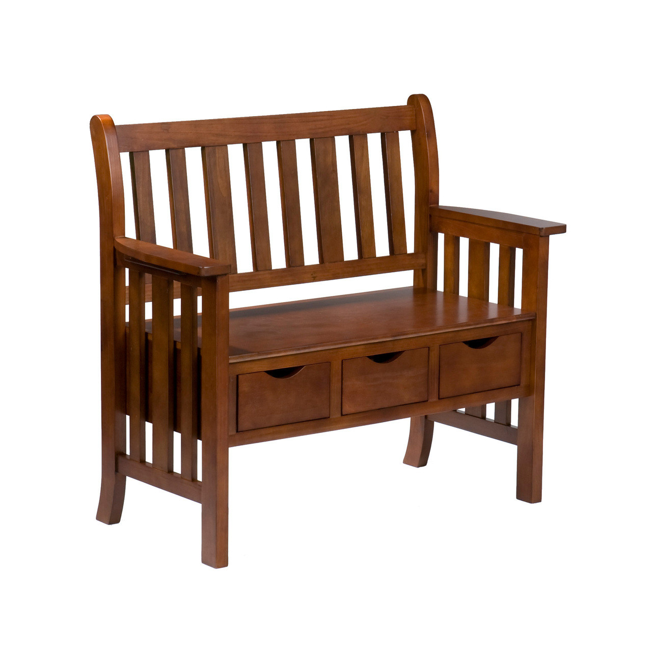 Southern Enterprises Country 3-drawer Bench in Benches at StudioLX