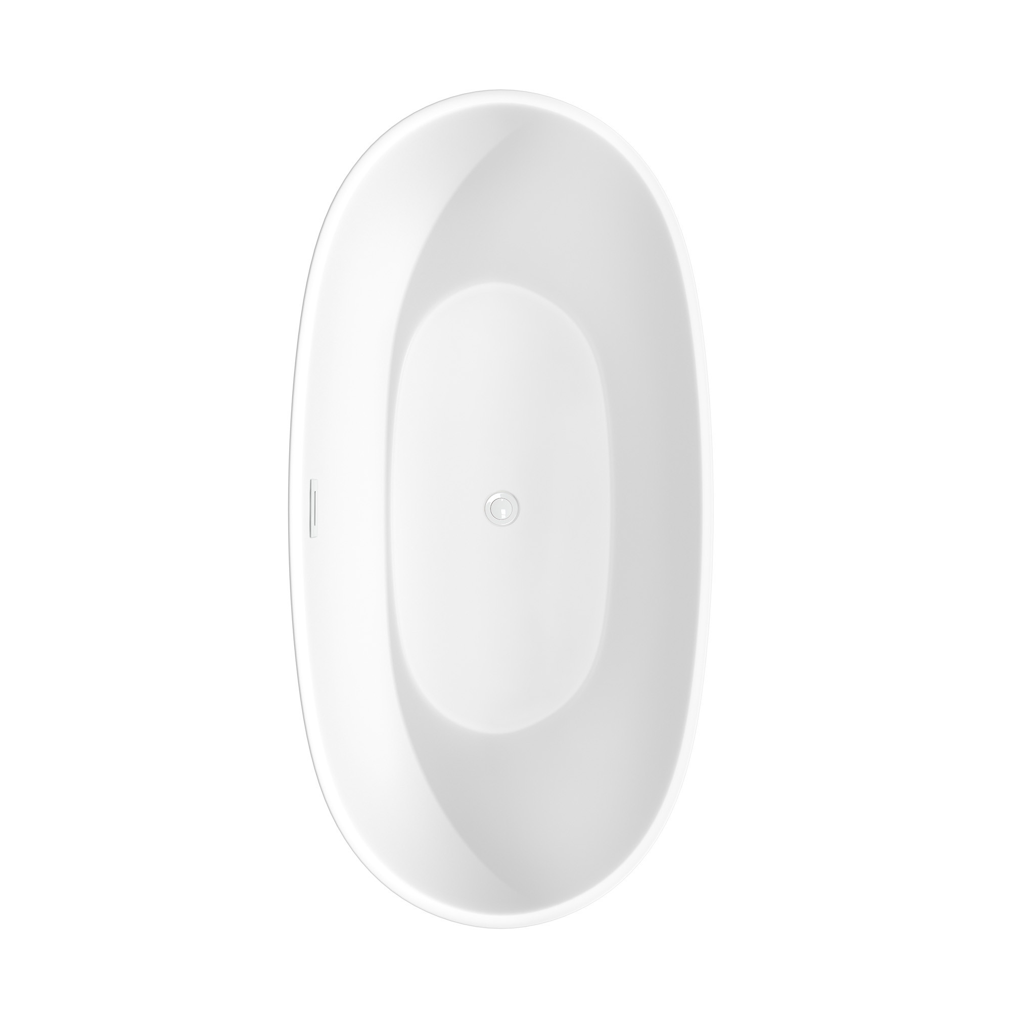 Wyndham Juno 63 Inch Freestanding Bathtub In Matte White With Shiny ...