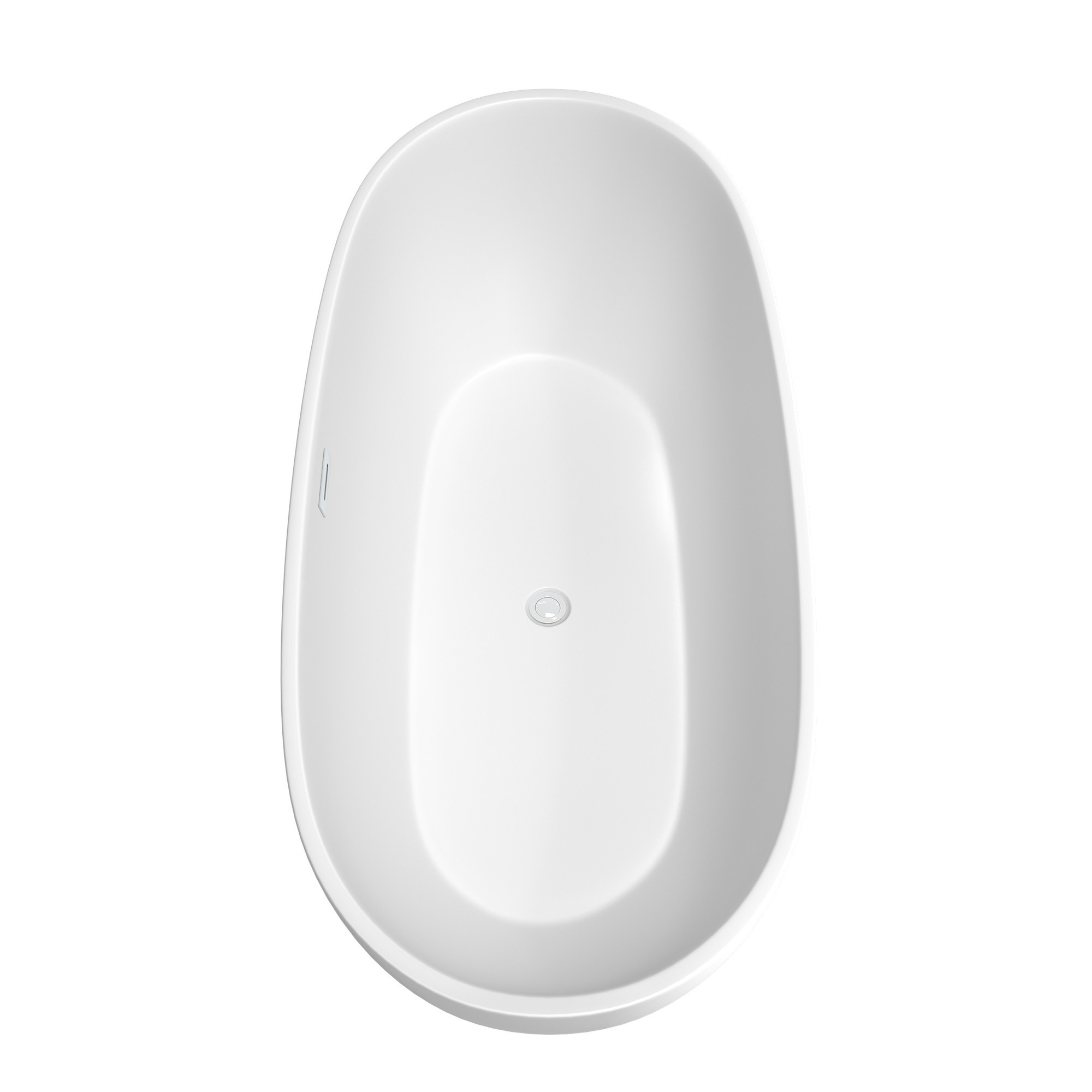 Wyndham Juno 71 Inch Freestanding Bathtub In Matte White With Shiny ...