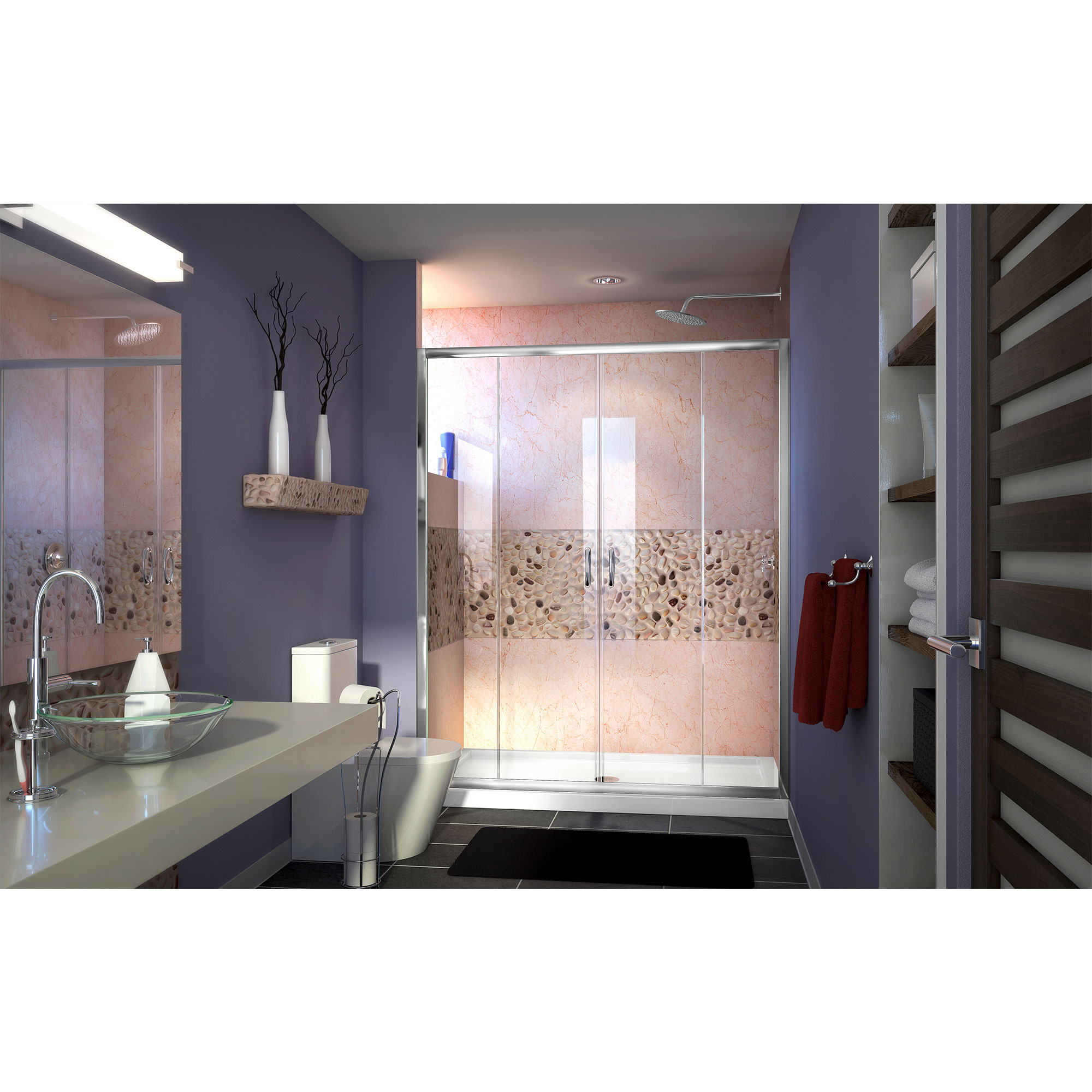 Dreamline Visions 34 In. D X 60 In. W X 74 3/4 In. H Sliding Shower ...