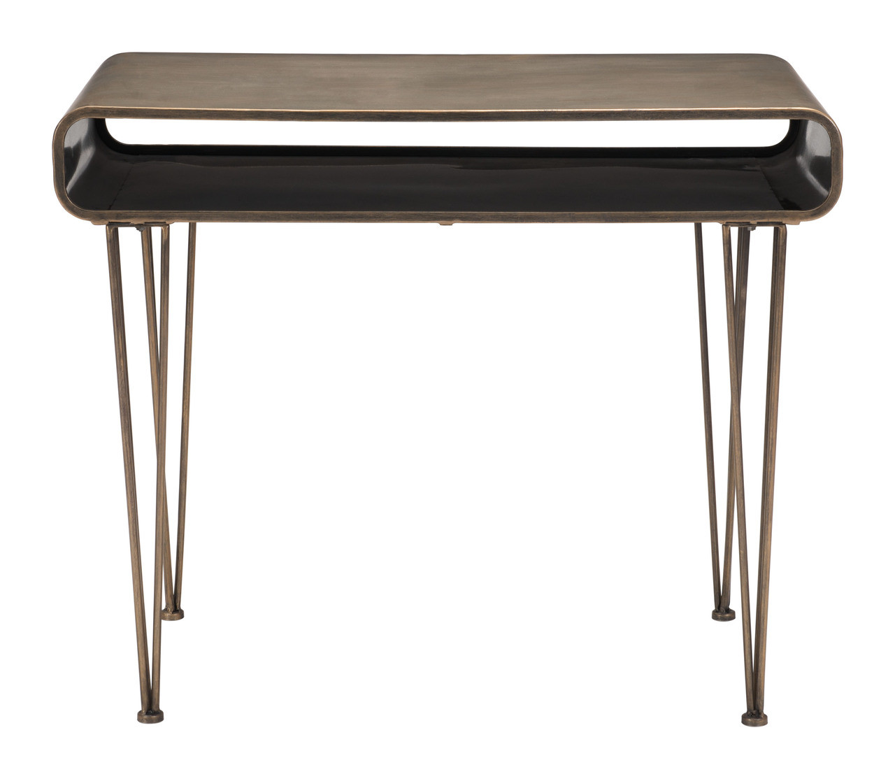 Zuo Modern Xander Desk Antique Gold in Home Office Desks at StudioLX