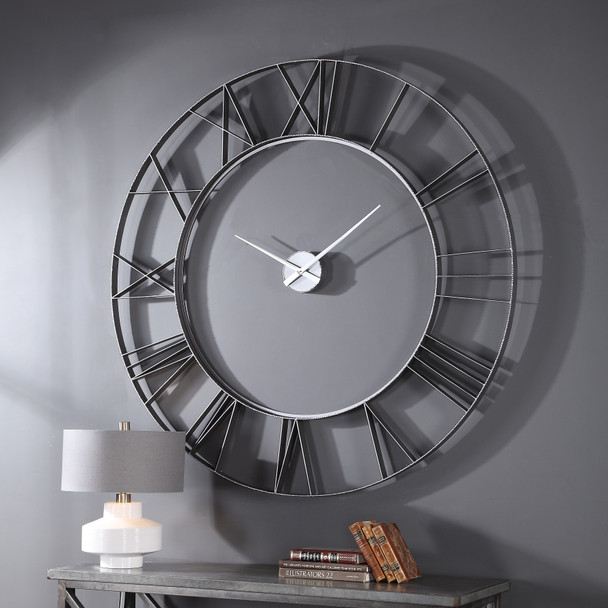 Uttermost Carroway Art Deco Wall Clock in Wall Clocks at StudioLX