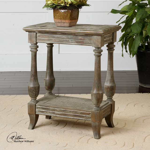 Uttermost Mardonio Distressed Side Table in End Tables at StudioLX