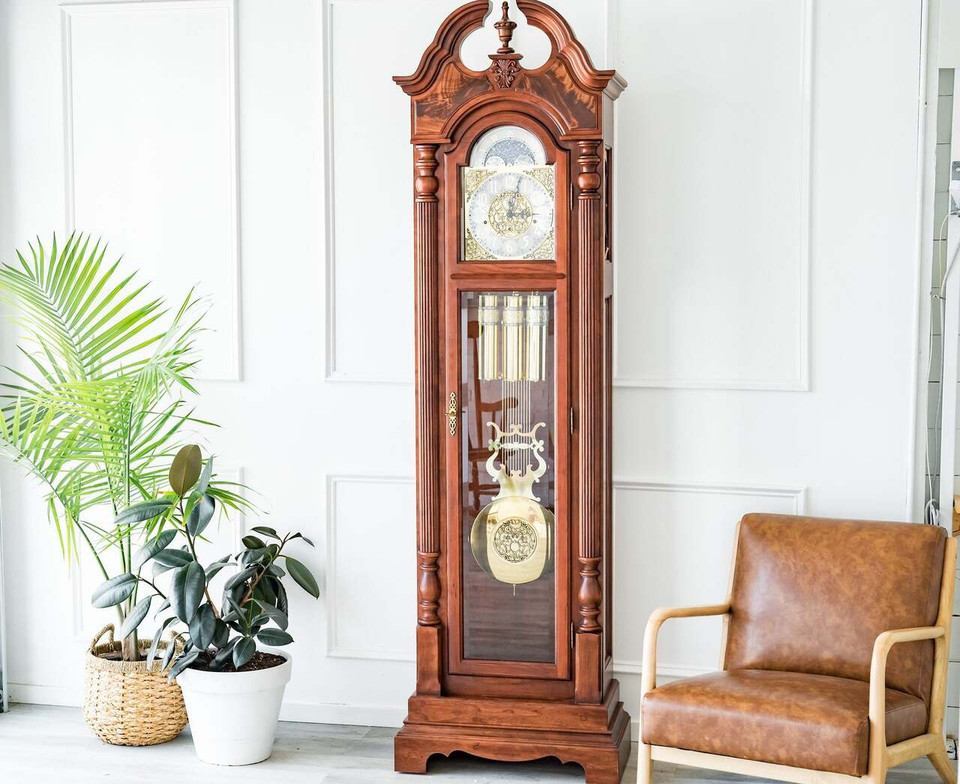 Hermle Blakely Floor Clock - Dark Oak in Floor Clocks at StudioLX