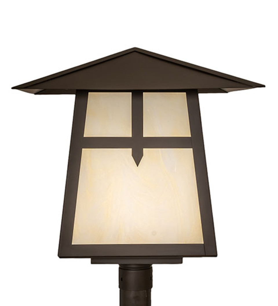 Meyda 20" Square Stillwater Cross Mission Post Mount in Outdoor Post ...