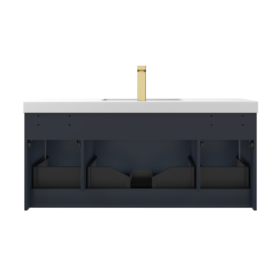 Blossom 48" Floating Bathroom Vanity With Single Sink - Night Blue in ...