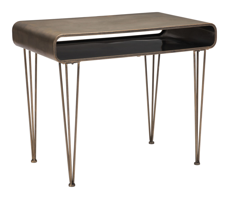 Zuo Modern Xander Desk Antique Gold in Home Office Desks at StudioLX