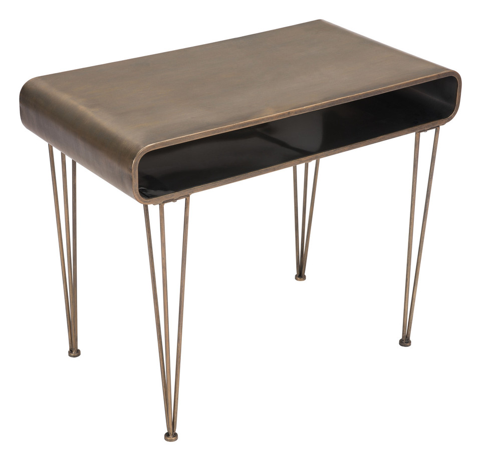 Zuo Modern Xander Desk Antique Gold in Home Office Desks at StudioLX