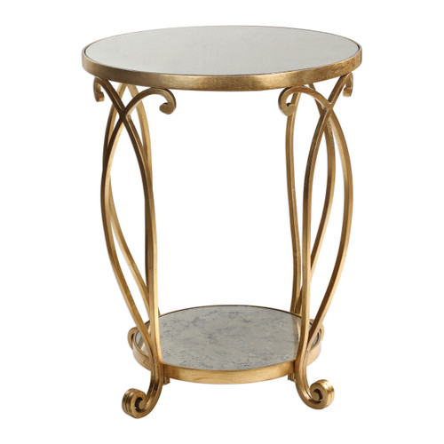 Uttermost Martella Round Gold Accent Table in Tables & Table Sets at ...