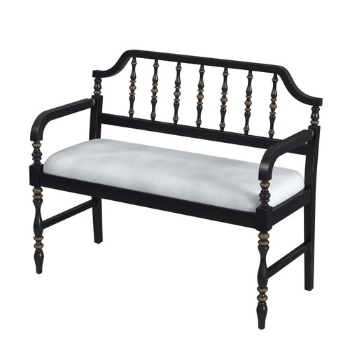 Butler Specialty Emilia Caf? Noir Upholstered Bench Benches | StudioLX