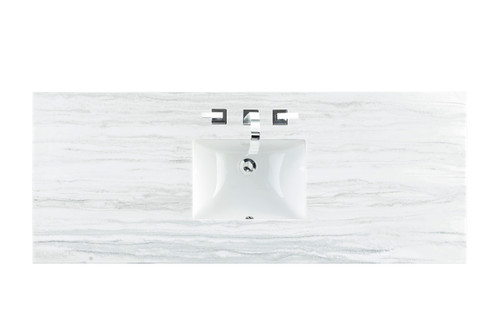 James Martin 60" Single Top, 3 Cm Arctic Fall Solid Surface W/ Sink in ...