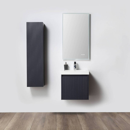 Blossom 20" Floating Bathroom Vanity With Sink & Side Cabinet - Night ...