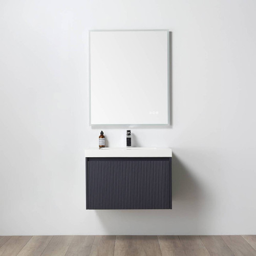 Blossom 30" Floating Bathroom Vanity With Sink - Night Blue in Single ...