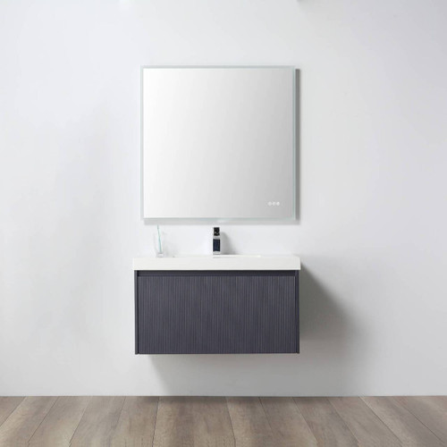 Blossom 36" Floating Bathroom Vanity With Sink - Night Blue in Single ...