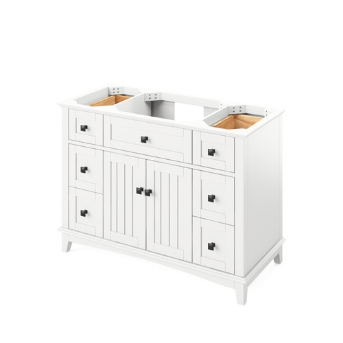 Jeffrey Alexander 48" White Savino Vanity in Single Vanities at StudioLX