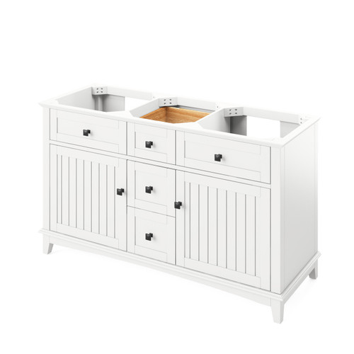 Jeffrey Alexander 60" White Savino Vanity, Double Bowl in Double ...