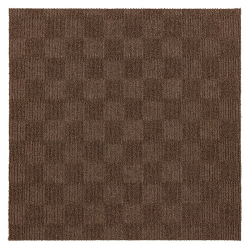 Mohawk Home Needlepunch Carpet Tile Café Brown Machine Made Polyester ...