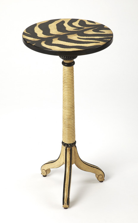 Butler Specialty Butler Florence Zebra Stripe Painted Pedestal Table ...