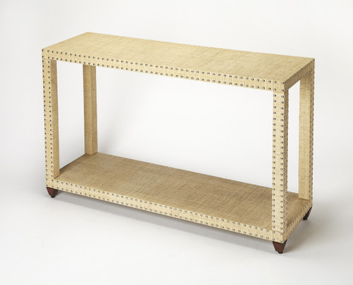 Butler Specialty Butler Danilo Cream Raffia Console Table Console ...