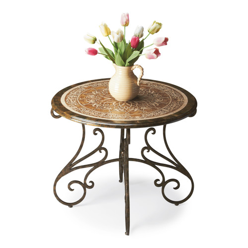 Butler Specialty Butler Chapin Round Fossil Stone Foyer Table Tables ...