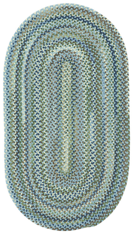 Capel Manchester Light Blue 0048_400 Braided Rugs - 36" Round Area Rugs ...