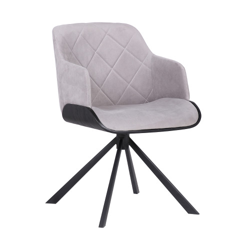 Armen Living Puma Contemporary Dining Chair In Black Powder Coated ...