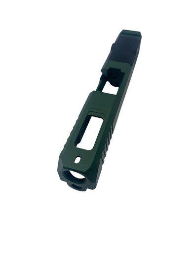 SM19 Turbo Jesse James Green Stripped Slide