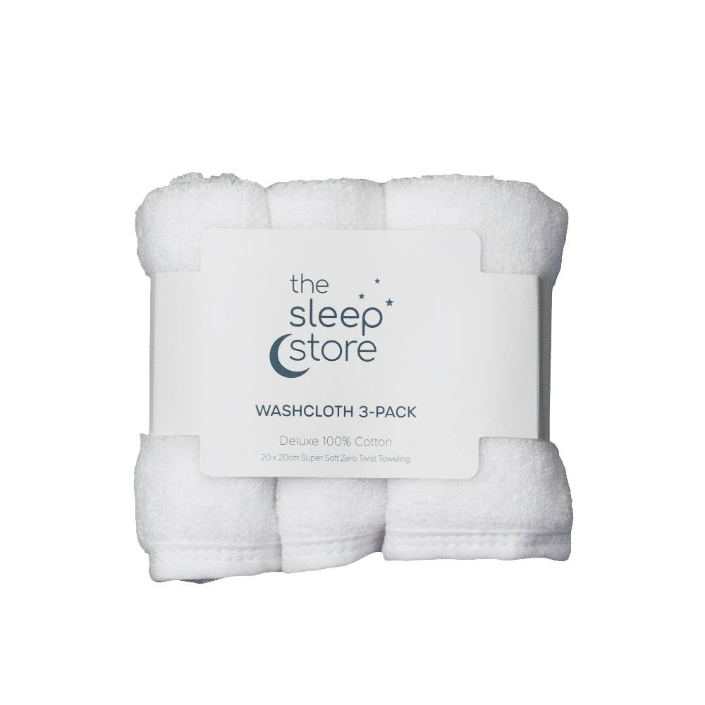 The Sleep Store Deluxe Towelling Wash Cloths - 3 Pack | Baby Essentials ...