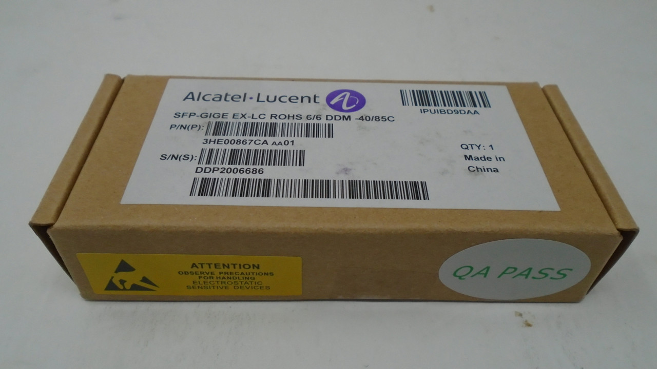 Alcatel-Lucent, 3HE00867CA AA 01, SP-GB-EX-IDFB-AL, 170135 ...