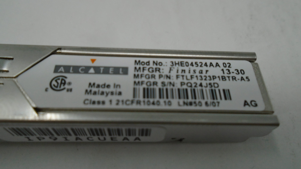 Alcatel-Lucent, FTLF1323P1BTR-A5, P3HE04524AA AA 02, 166758 ...