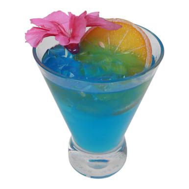 Fake Fluorescent Blue Lagoon Cocktail
