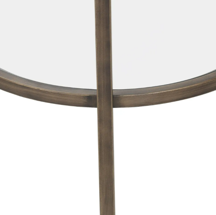 Palladium Black Iron & Glass Side Table